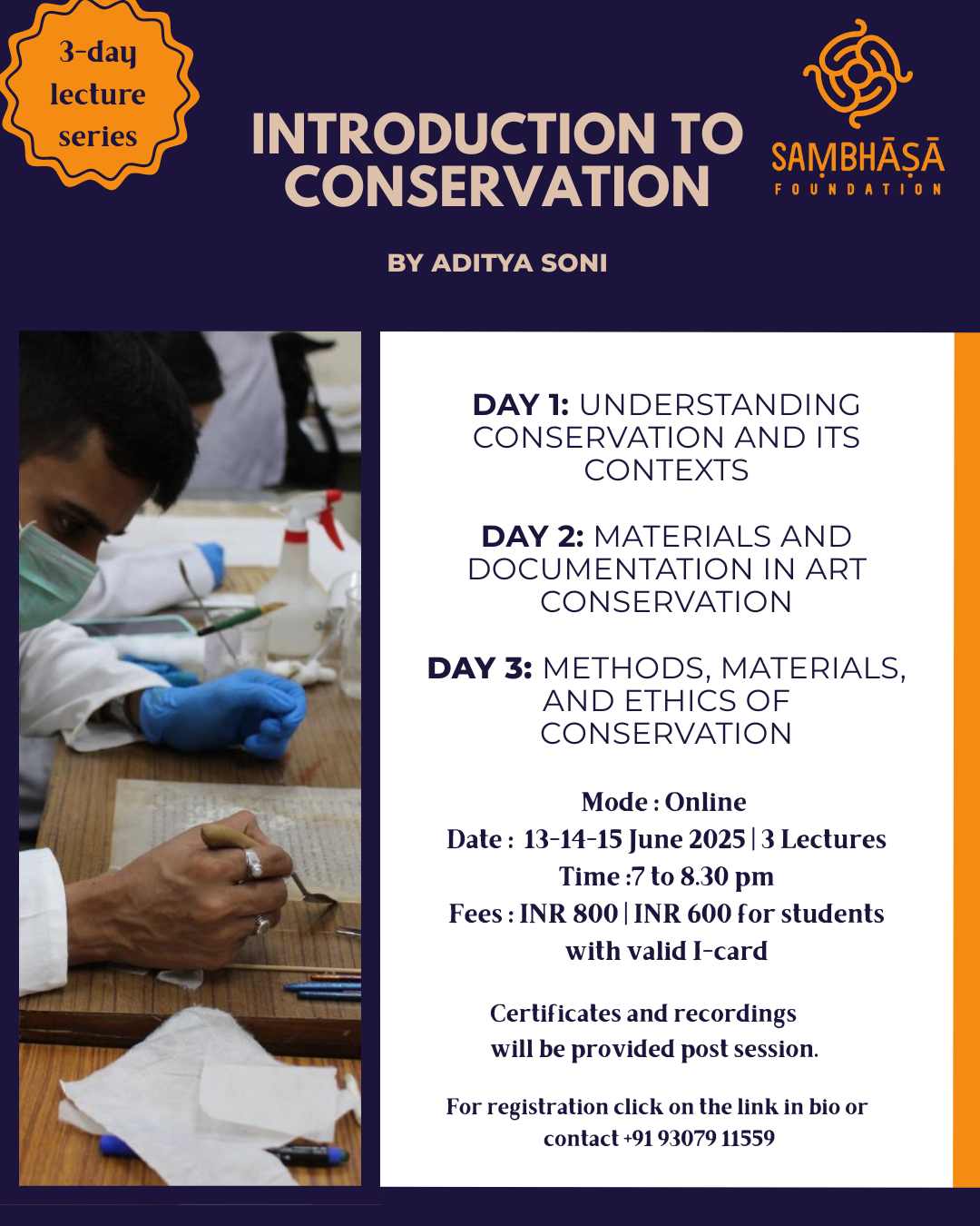Introduction to Conservation | SAṂBHĀṢĀ FOUNDATION