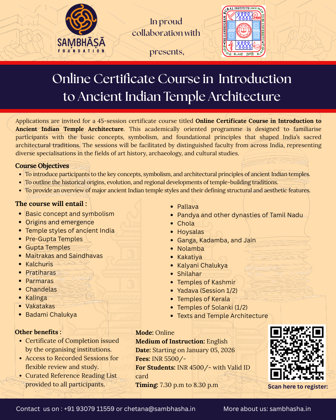 Online Certificate Course in Introduction to Ancient Indian Temple ...